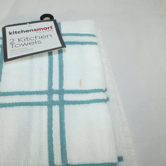 KitchenSmart | Kitchen | Kitchensmart 4pack Kitchen Towels Tealcharcoal ...